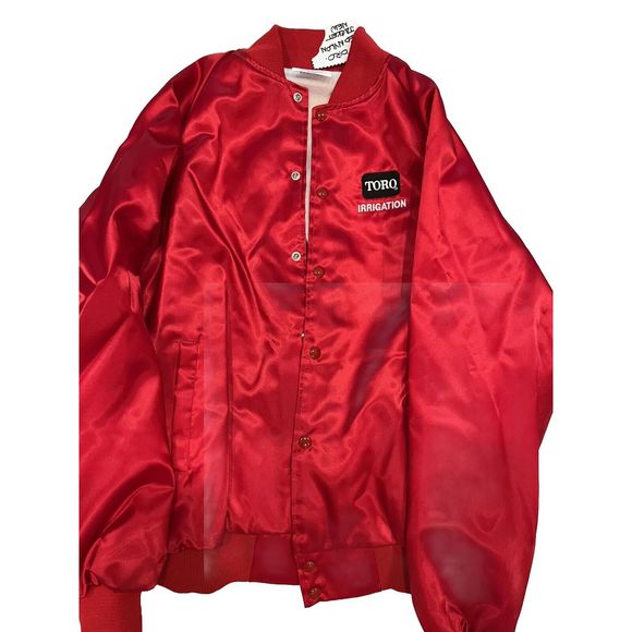 Jackets & Coats | Vintage Red Toro Irrigation Nylon Jacket Xl Made In ...